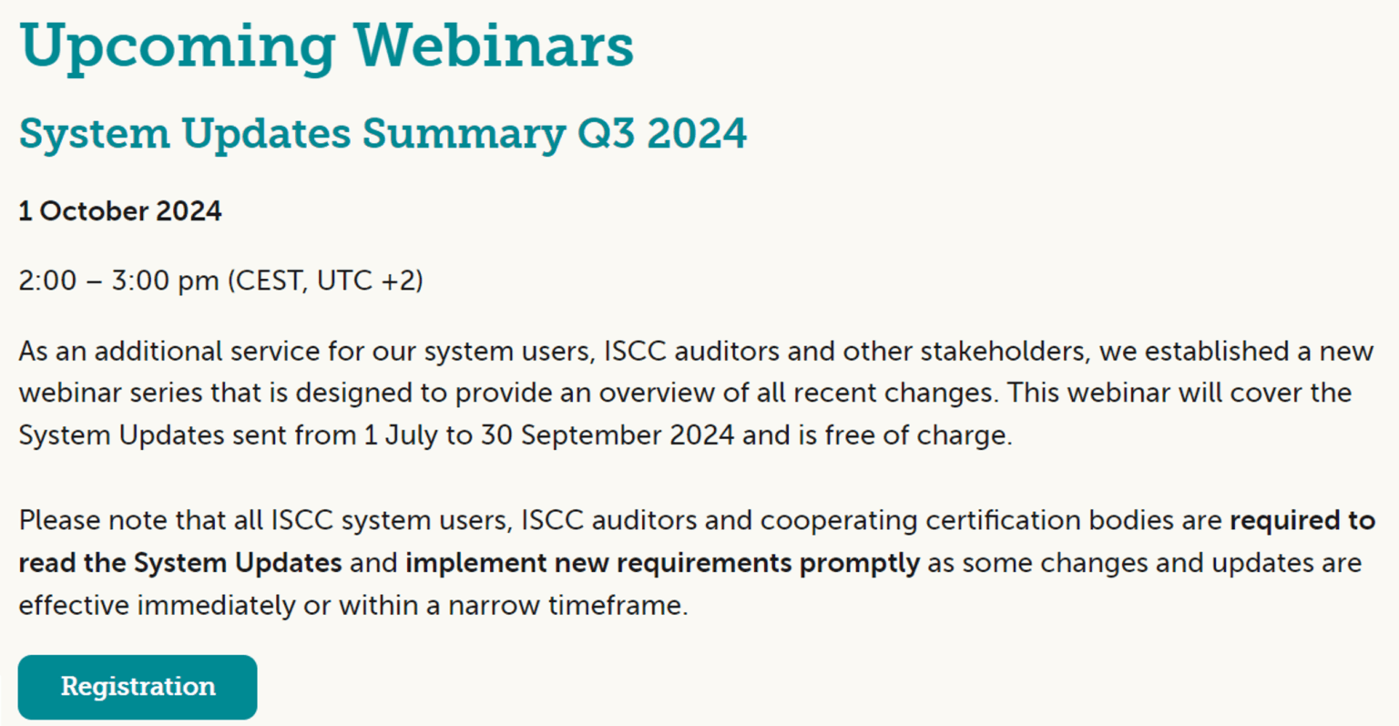ISCC新訊-2024 第三季度系統更新摘要線上網路研討會 - 恆永企業
